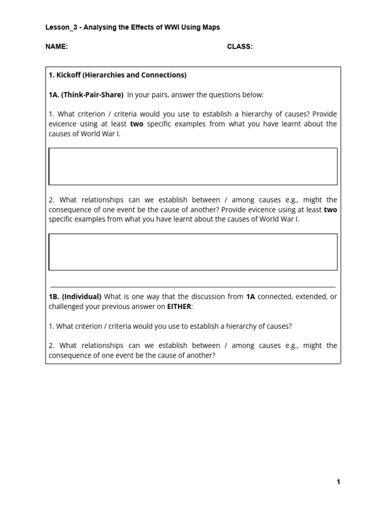 Lesson 3_Analysing the Effects of WWI Using Maps | PDF | Austria ...