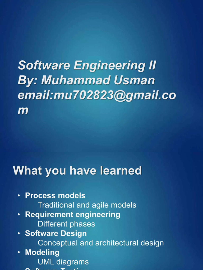 Introduction in Software Engineering | PDF