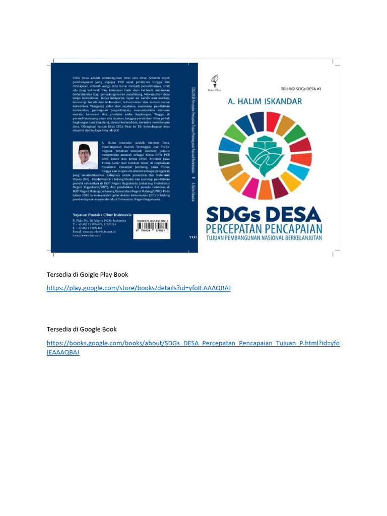 664651063 Buku SDGs Desa Percepatan Pencapaian Tujuan Pembangunan ...