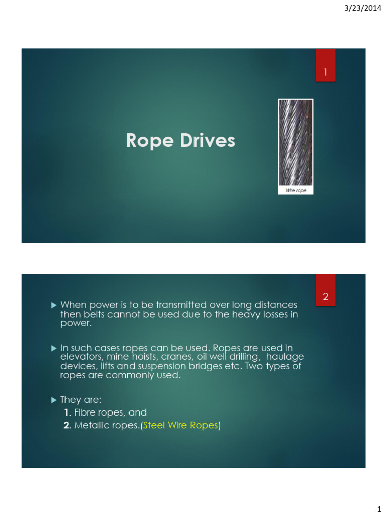 Chap 03 - Rope Drive | PDF | Rope | Bending