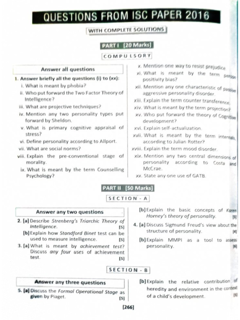 ISC Paper 2016 | PDF