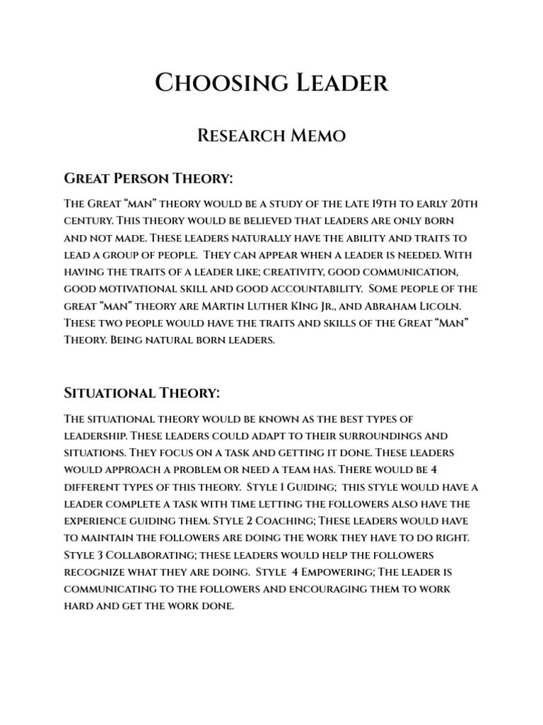 Choosing Leader (1) | PDF | Leadership | Popular Psychology