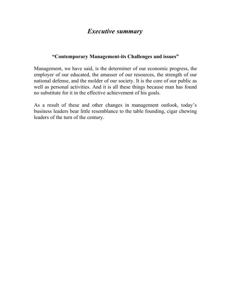 Executive Summary | PDF | Self-Improvement