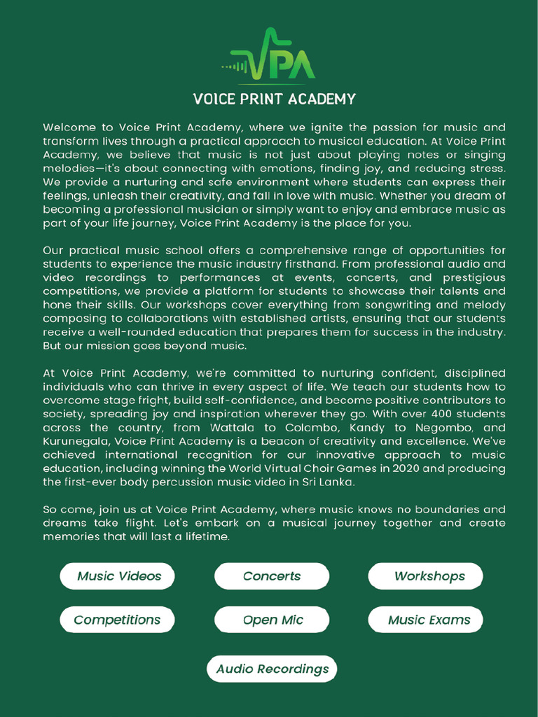 Voice Print Academy 2026 | PDF