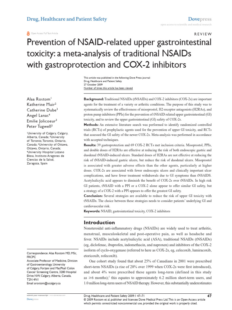 DHPS - 4334 - Prevention of Nsaid Related Upper Gastroitestinal ...