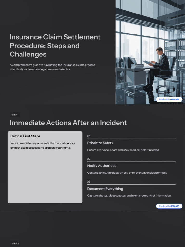 Insurance Claim Settlement Procedure Steps and Challenges | PDF | Insurance