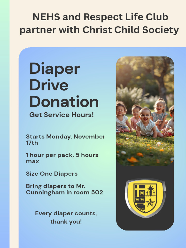 Flyer - Diaper Drive Donation | PDF