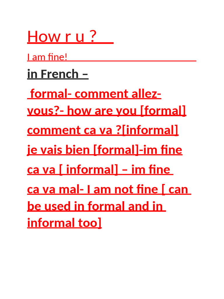 French Learning For Beginners | PDF