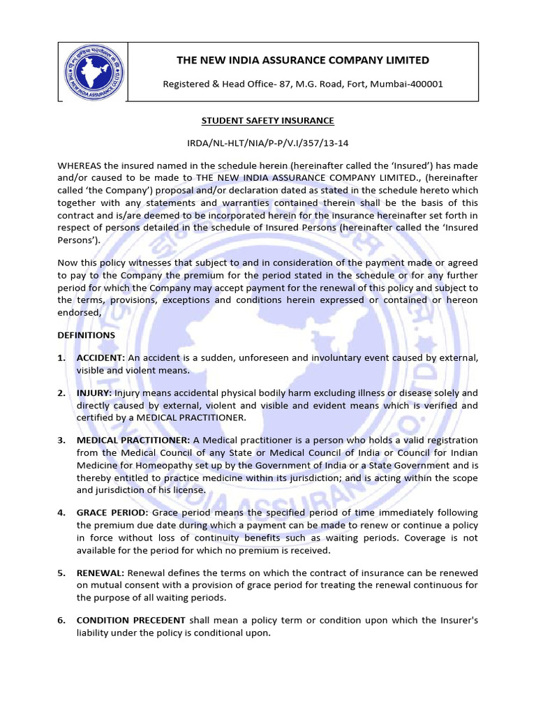 Student Safety Insurance | PDF | Insurance | Arbitral Tribunal