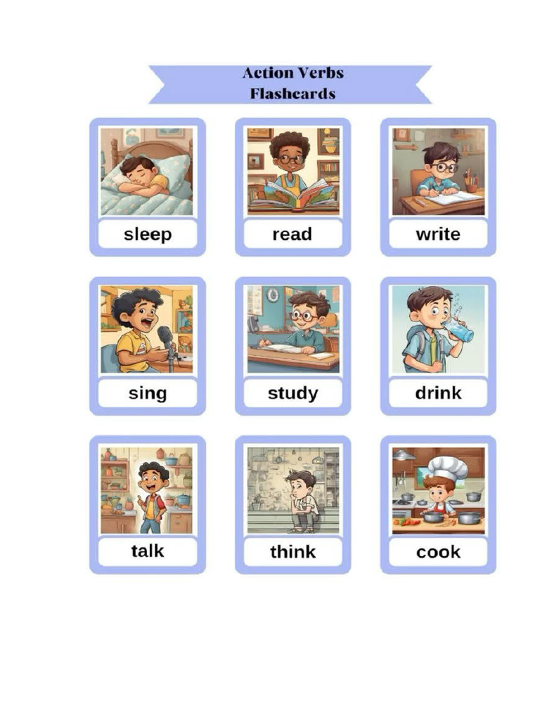 Verb Flashcard | PDF