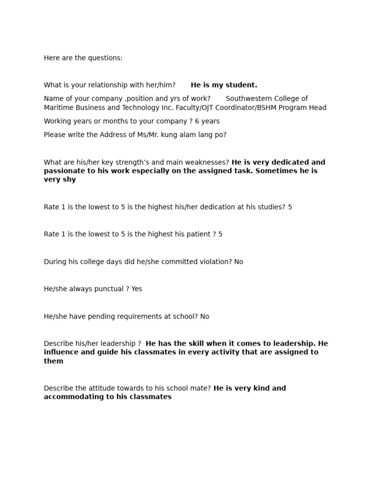 Cantos, Junnel Feedback | PDF
