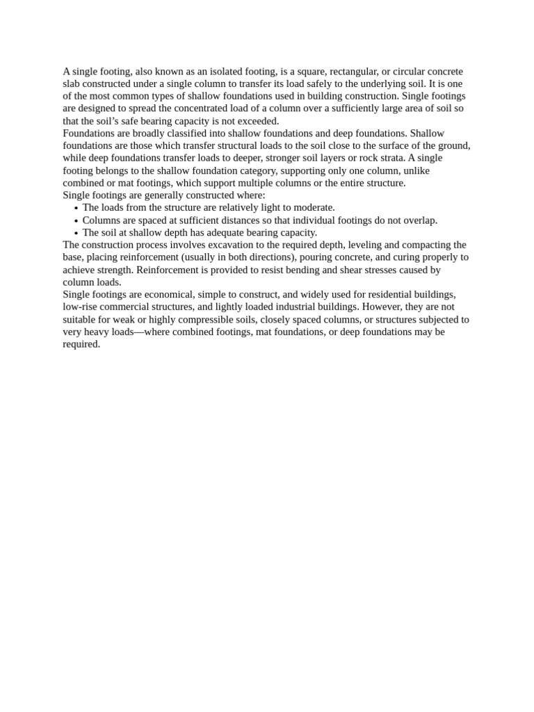A Single Footing General | PDF