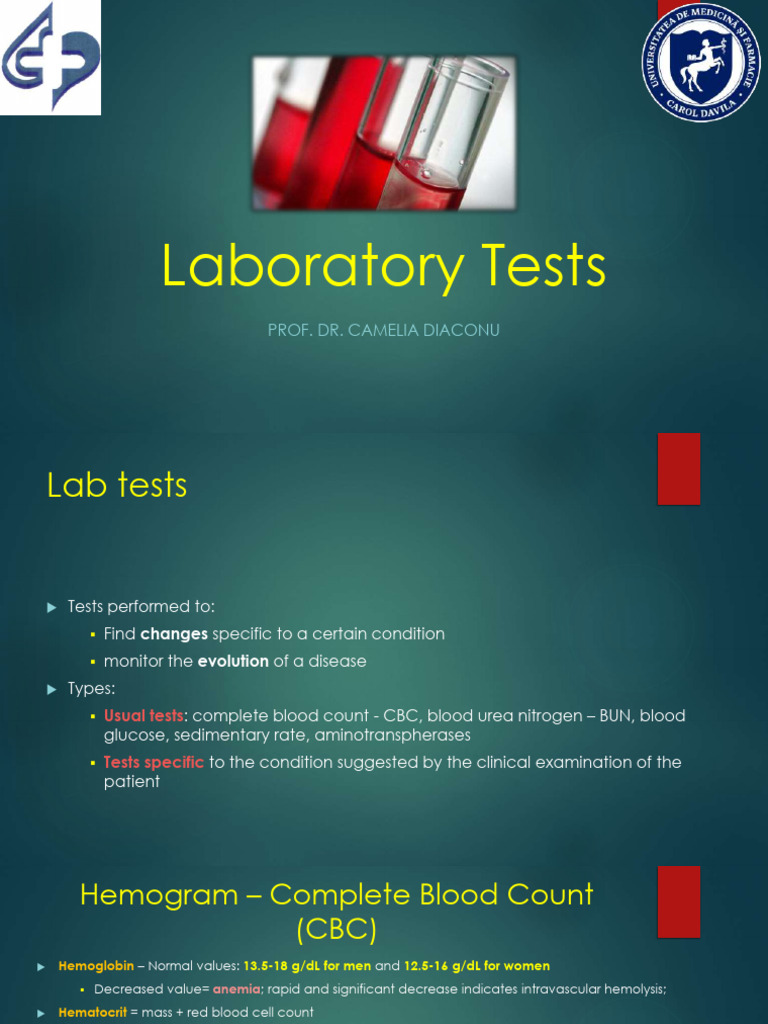 Analize Laborator Engleza | PDF | Anemia | Clinical Medicine