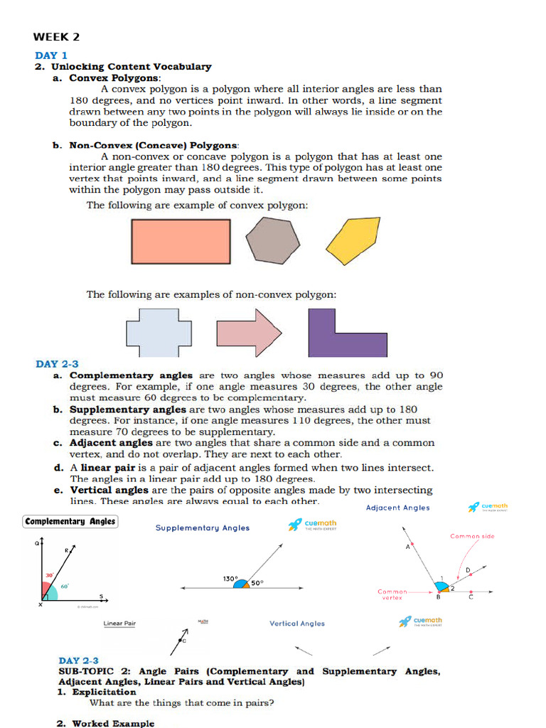 WEEK 2 Lessons | PDF
