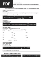Successive Percentage Change Methods | PDF | Percentage | Ratio