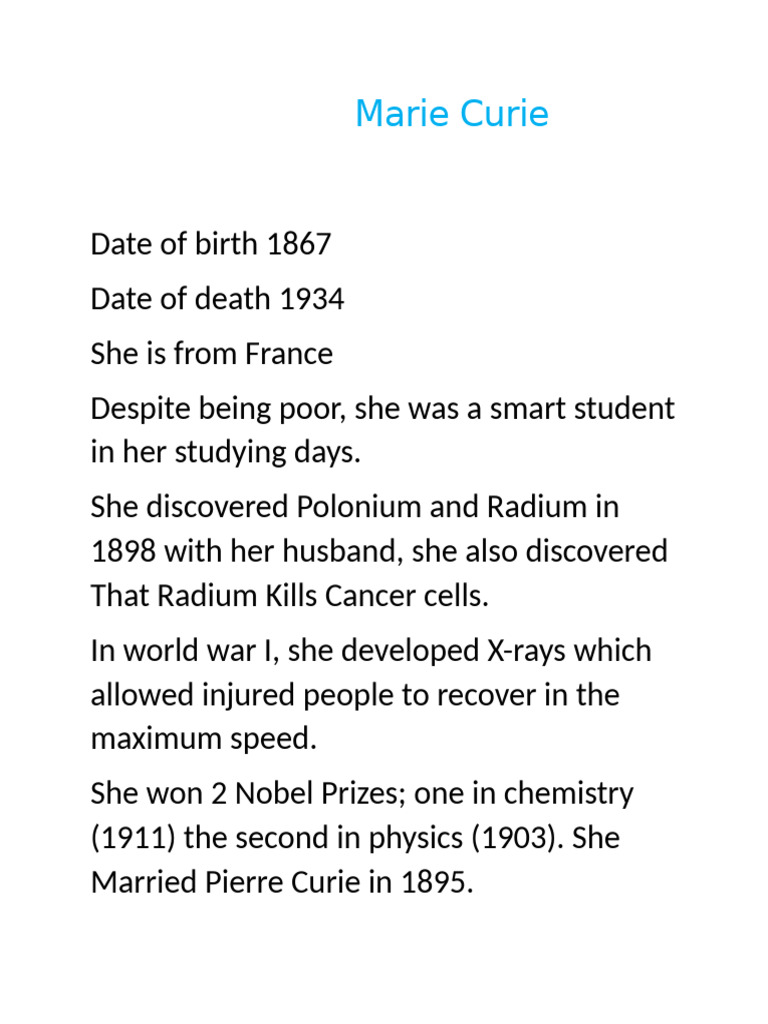 Marie Curie | PDF