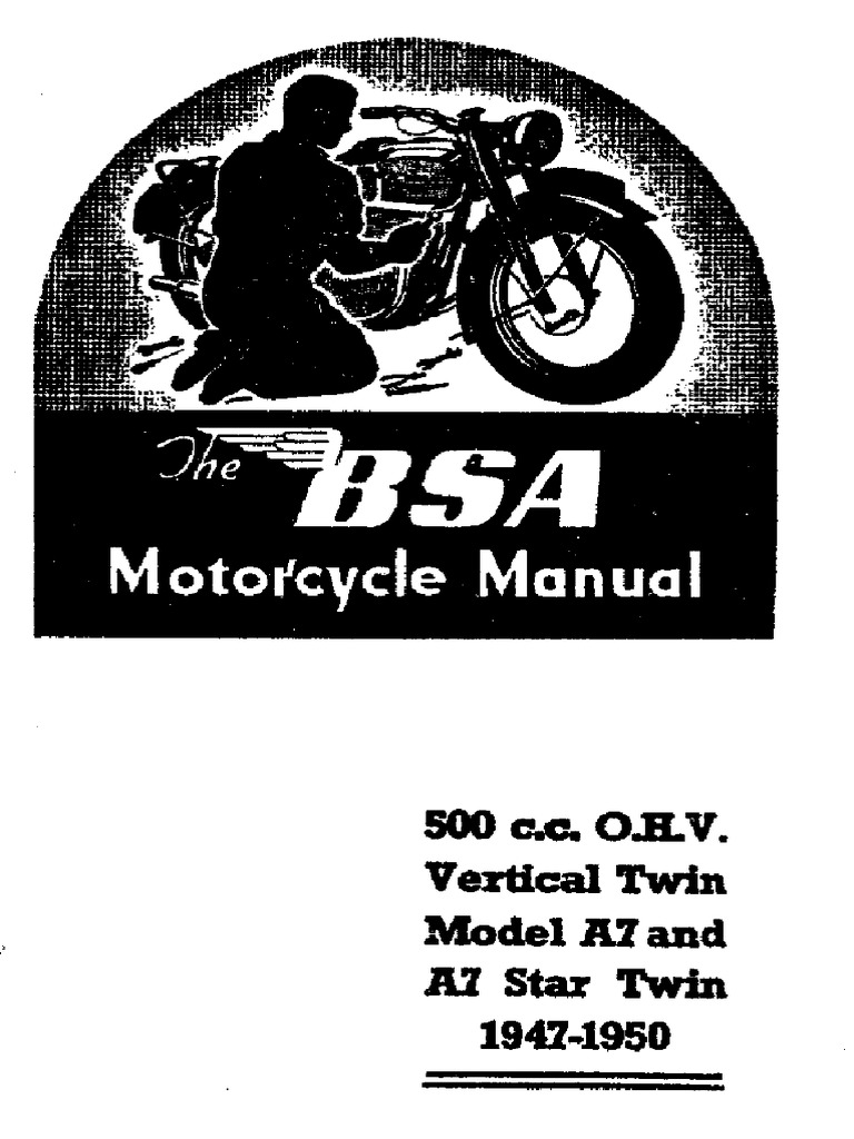 BSA 500 A7 1947-1950 Manual | PDF