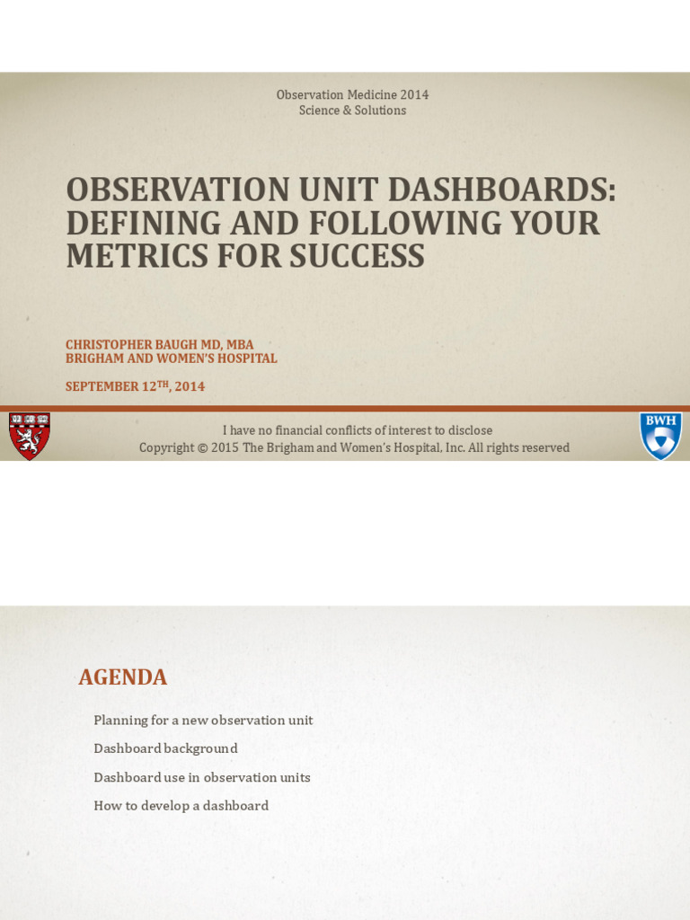 Observation Unit Dashboards ACEP | PDF | Business
