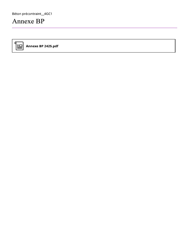 Annexe BP 2425 | PDF