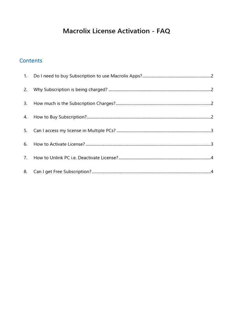 License Activation - FAQ | PDF | Subscription Business Model | Personal ...
