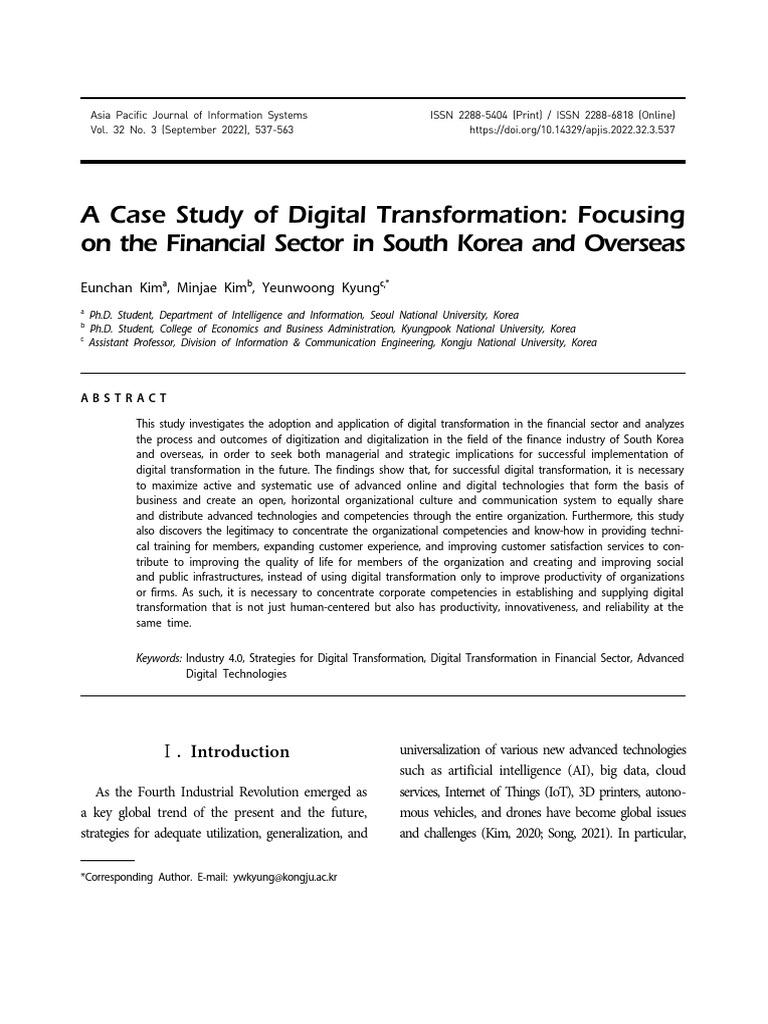A Case Study of Digital Transformation | PDF | Cloud Computing | Analytics