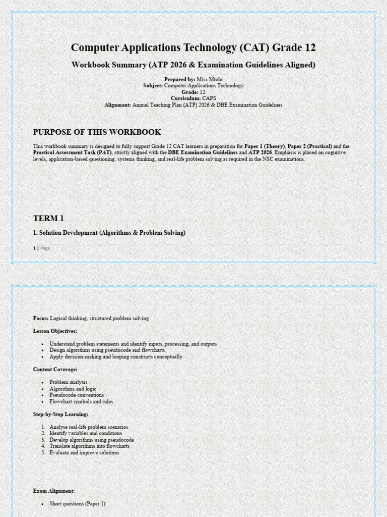 Grade 12 Term 1 Theory 2026 | PDF | Digital Camera | Image Scanner