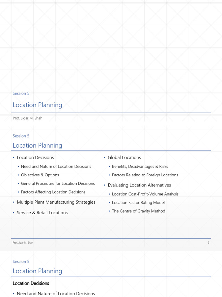 Session 5 - Location Planning | PDF | Cost Of Living | Labour Economics