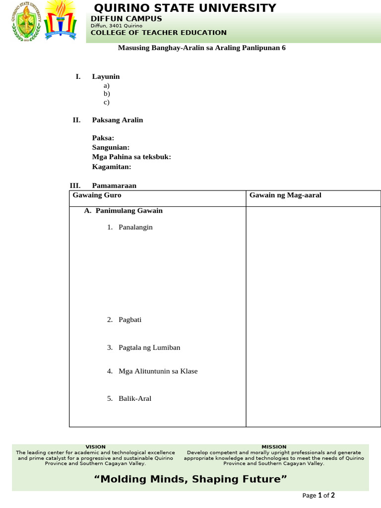 Parts of Detailed Lesson Plan Socsci | PDF | Chess Openings | Chess Theory