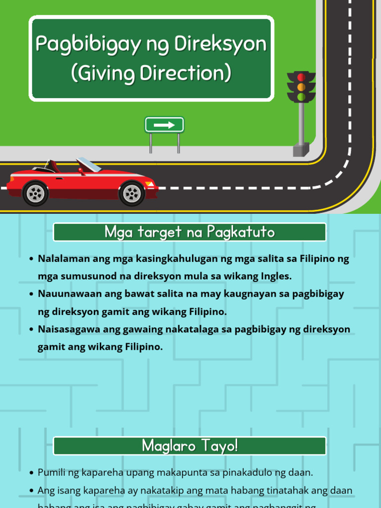 Pagbibigay NG Direksyon (Giving Direction) PDF | PDF