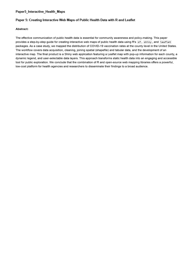 Paper5 Interactive Health Maps | PDF
