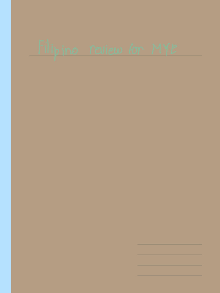 Filipino Notebook | PDF