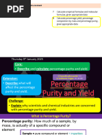 Percentage Purity and Yield Explained | PDF