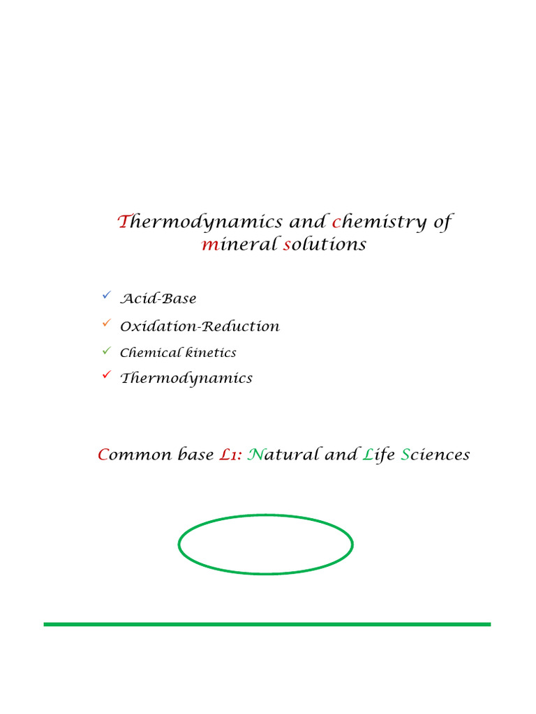 Chemical Thermodynamic Lecture | PDF | Reaction Rate | Redox