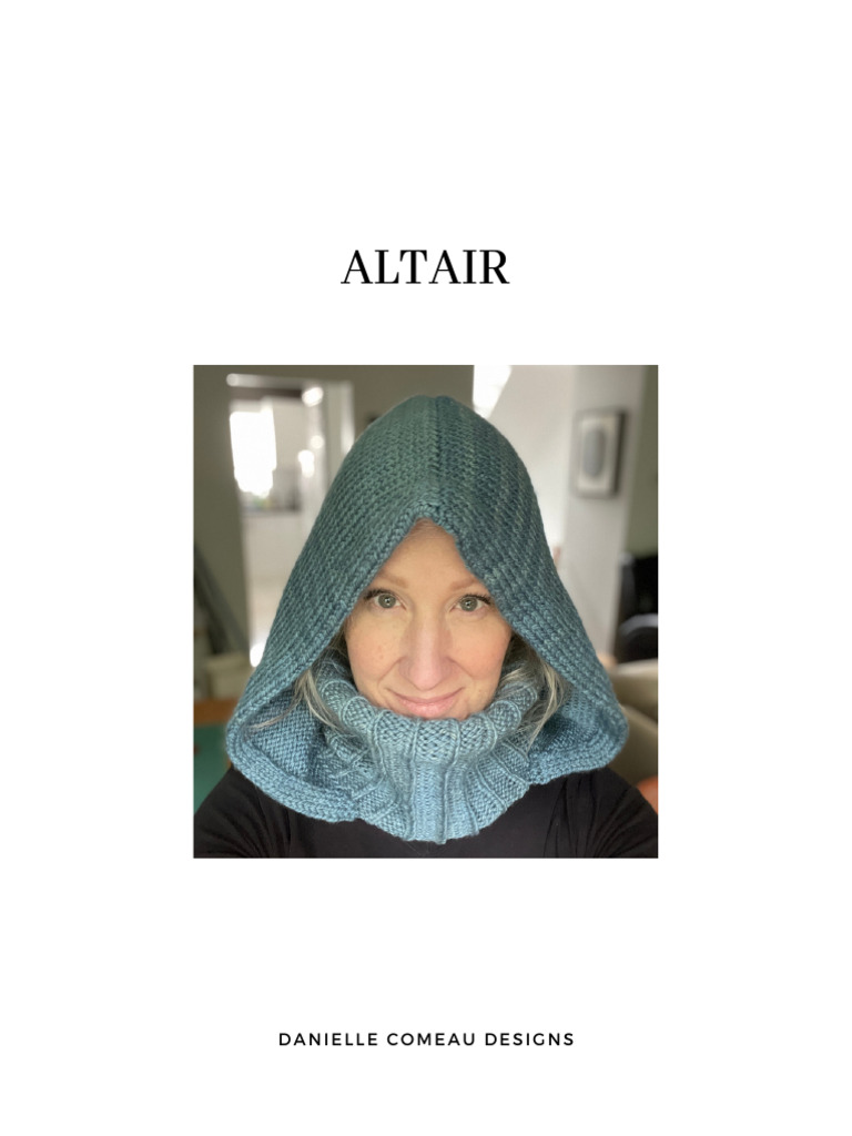 Altair hood cowl | PDF | Knitting | Clothing
