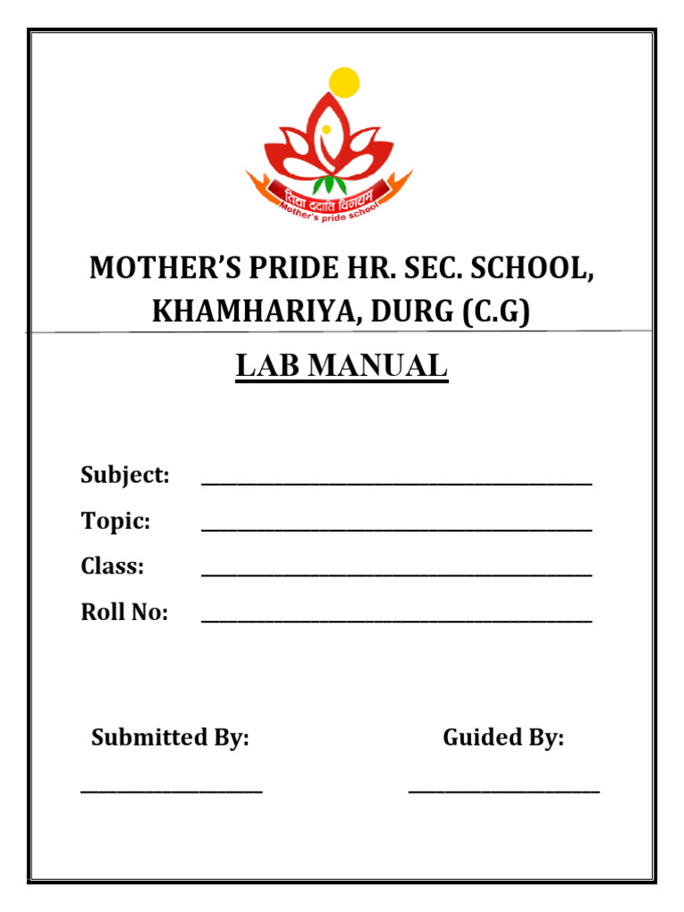 Lab Manual Front Page-2 | PDF