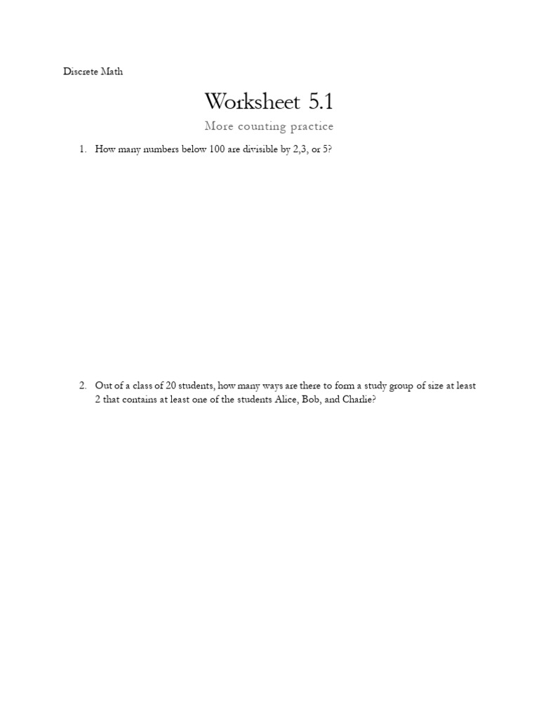 Couting Practice | PDF
