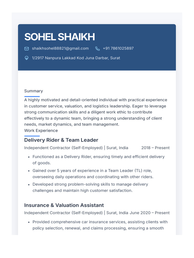 Sohel Shaikh - F | PDF | Business