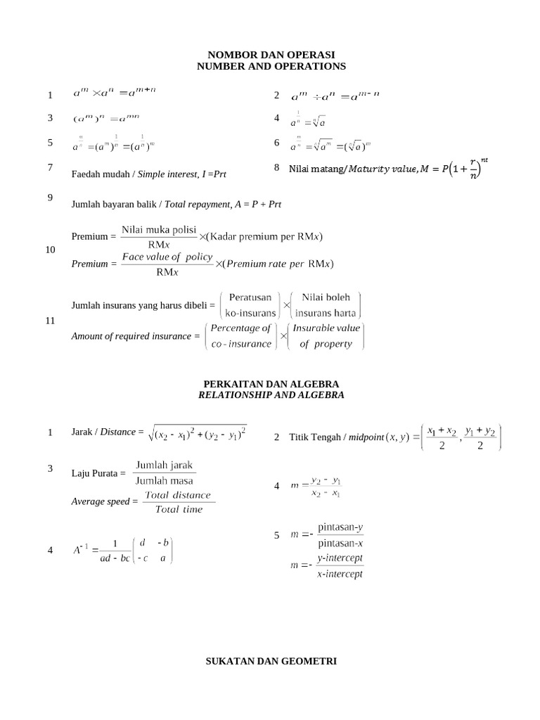 Formula Spm | PDF