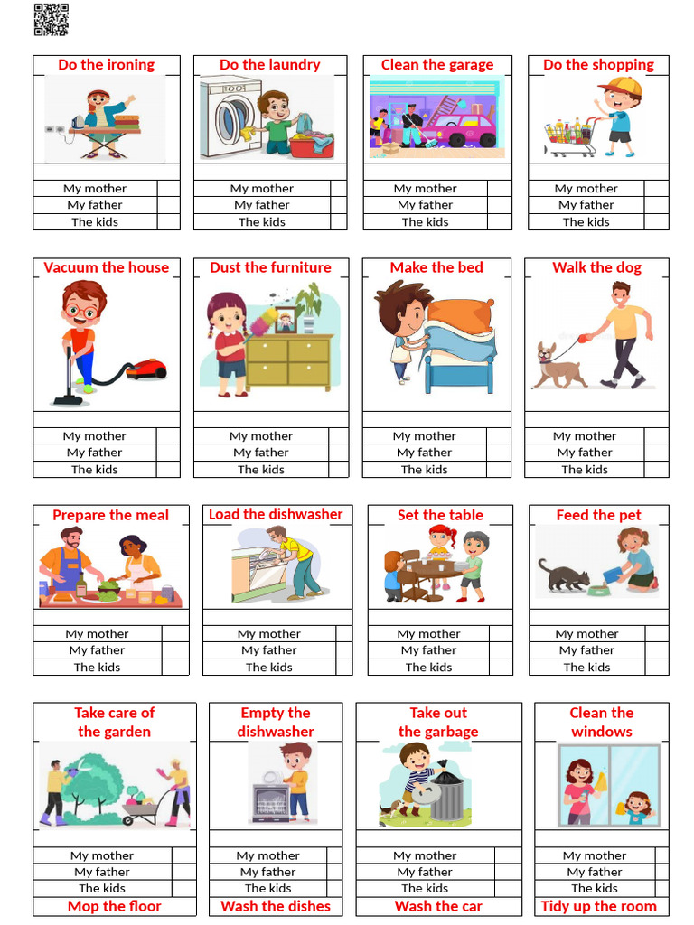 Household-Chores 166765 | PDF | Cleaning | Foods