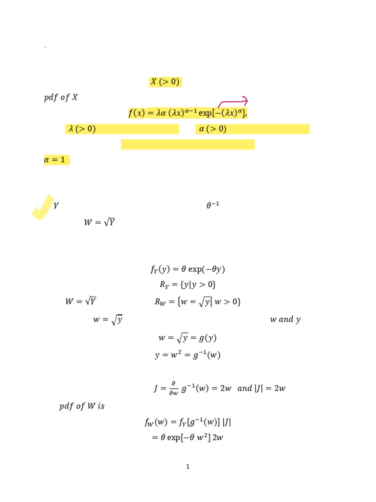 Lec 11 Func of Single RV 6 | PDF | Exponential Function | Probability ...