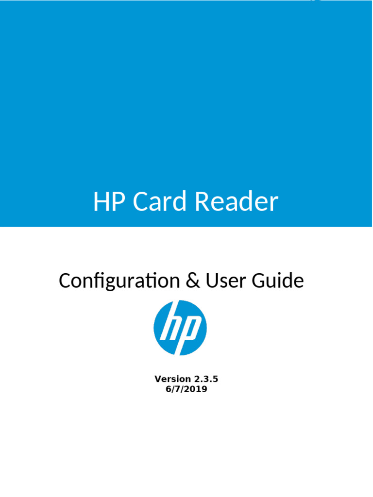 HP Card Reader ConfigUtility-V2.3.4 | PDF | Booting | Usb