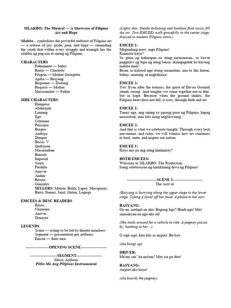 Silakbo The Musical | PDF