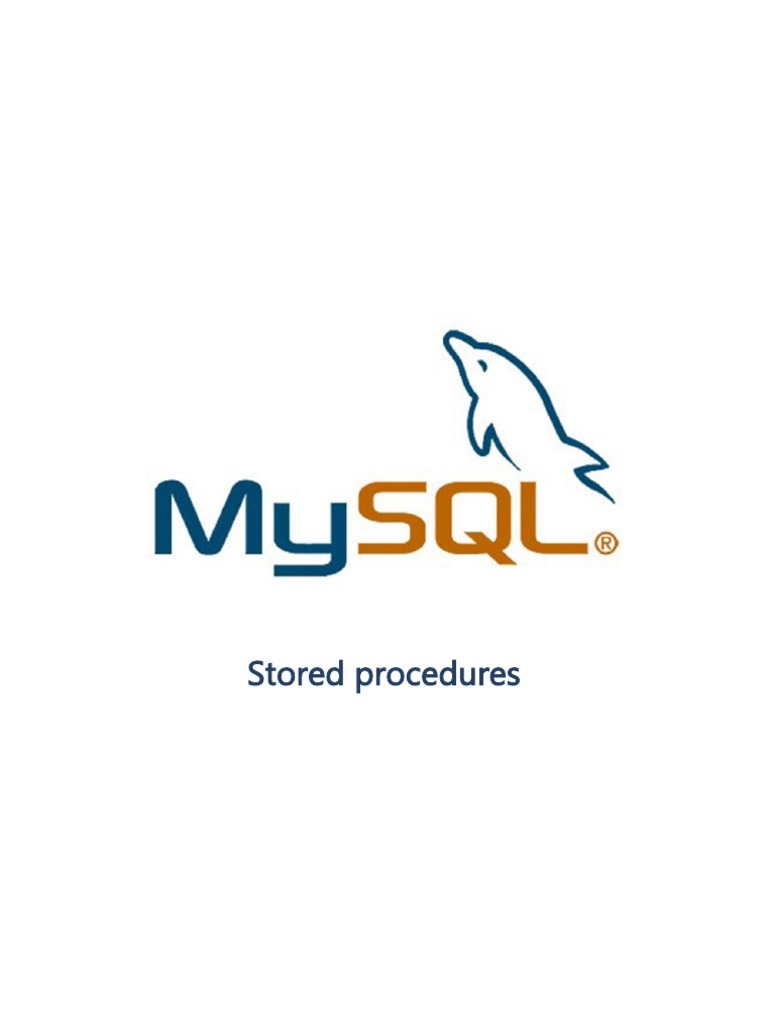Mysql Stored Procedures Pdf Parameter Computer Programming Subroutine