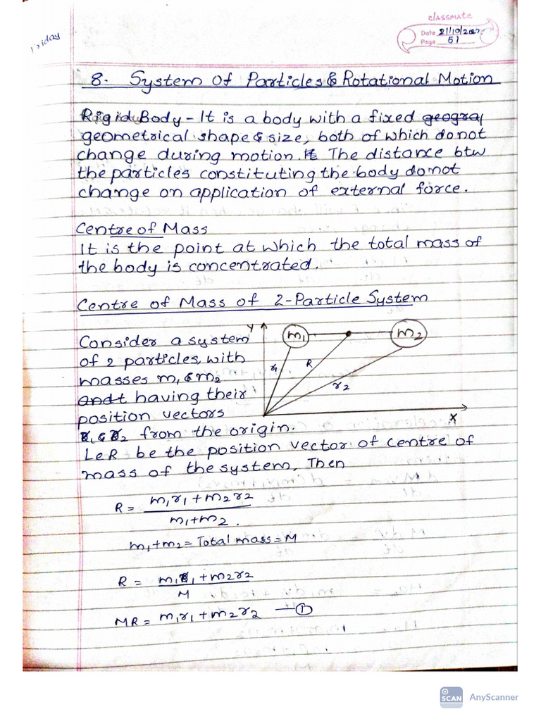 System of Particles and Rotational Motion | PDF