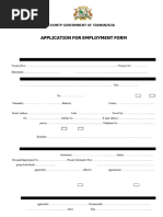 Kisumu County Job Application Form | PDF