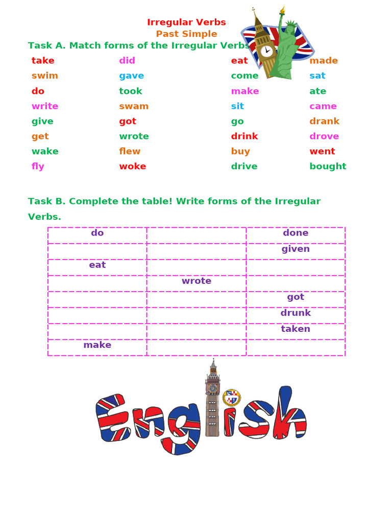 Past Simple Irregular Verbs 151635 | PDF