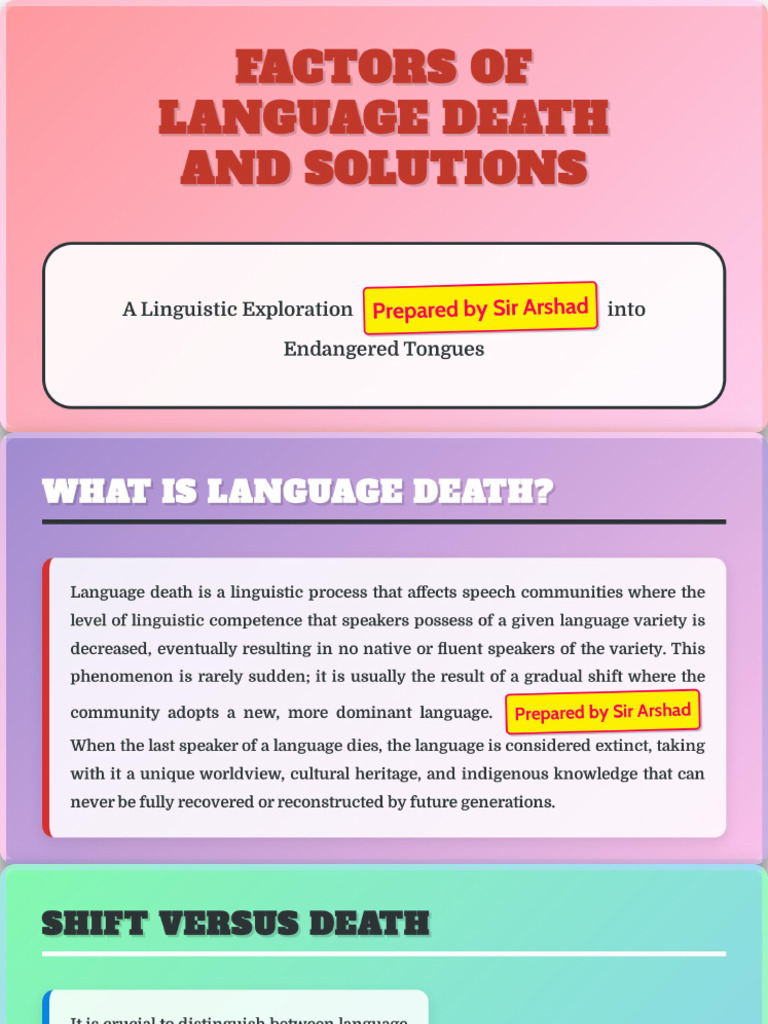 Factors of Language Death and Solutions | PDF