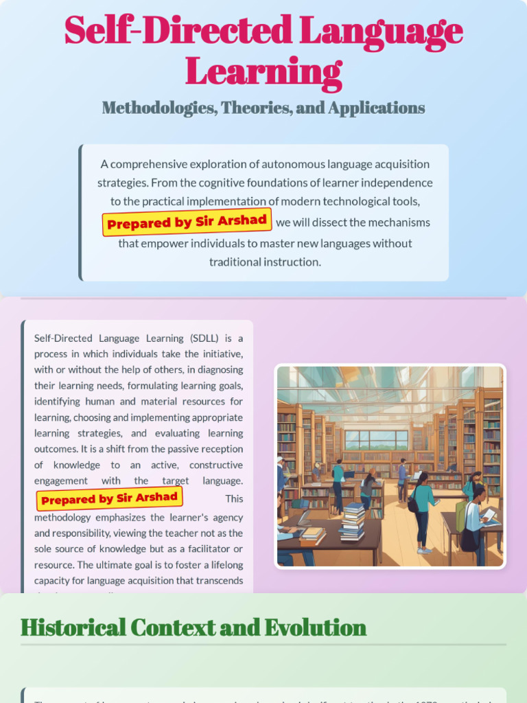 Self-Directed Language Learning Methodologies | PDF