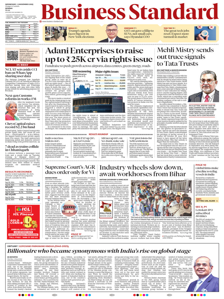 Adani Enterprises To Raise Up To 25K CR Via Rights Issue: Mehli Mistry ...