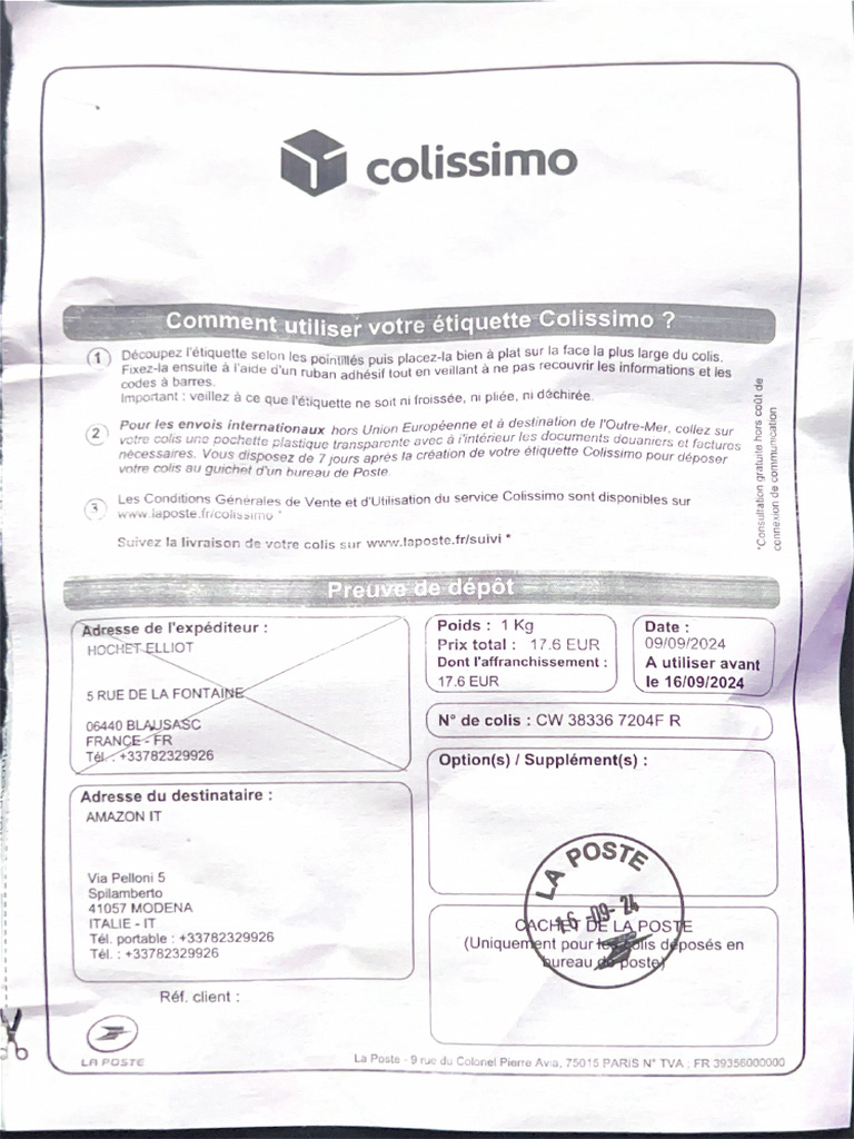 Colissimo | PDF
